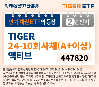 미래에셋 'TIGER 24-10회사채(A+이상)액티브 ETF' 신규 상장 이벤트