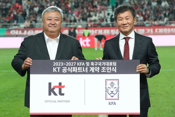KT, 2027년까지 축구 국가대표팀 공식 파트너 협약